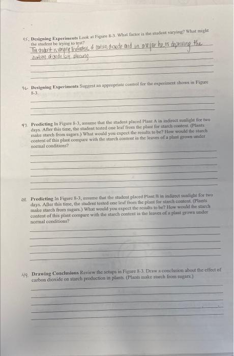 45. Designing Experiments Look at Figure 8-3. What | Chegg.com