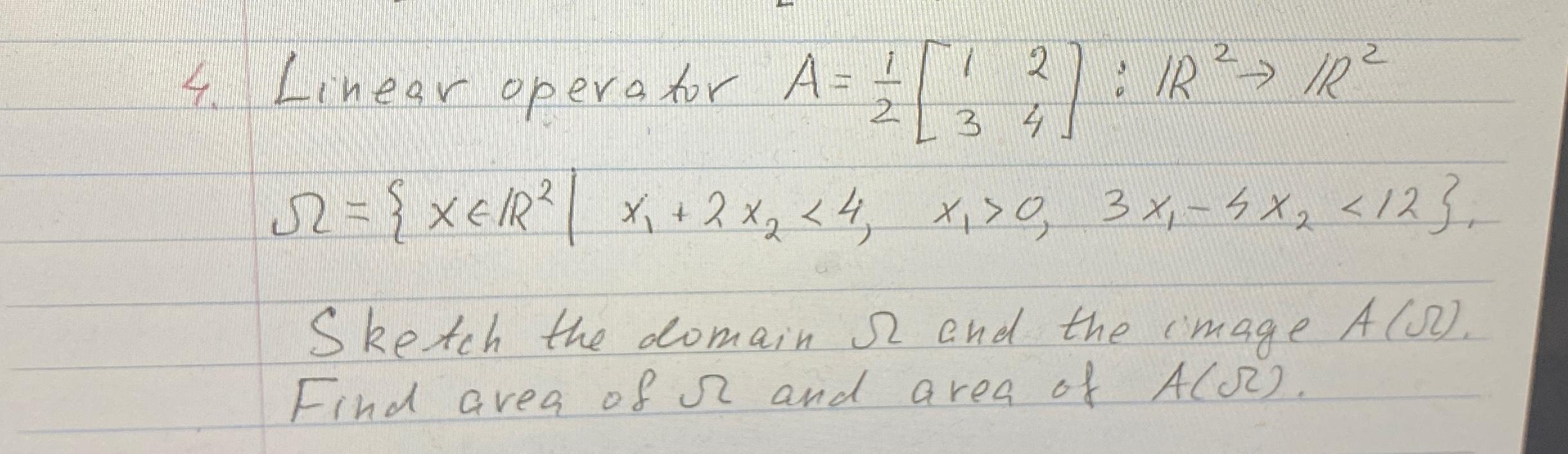 Solved Linear operator | Chegg.com