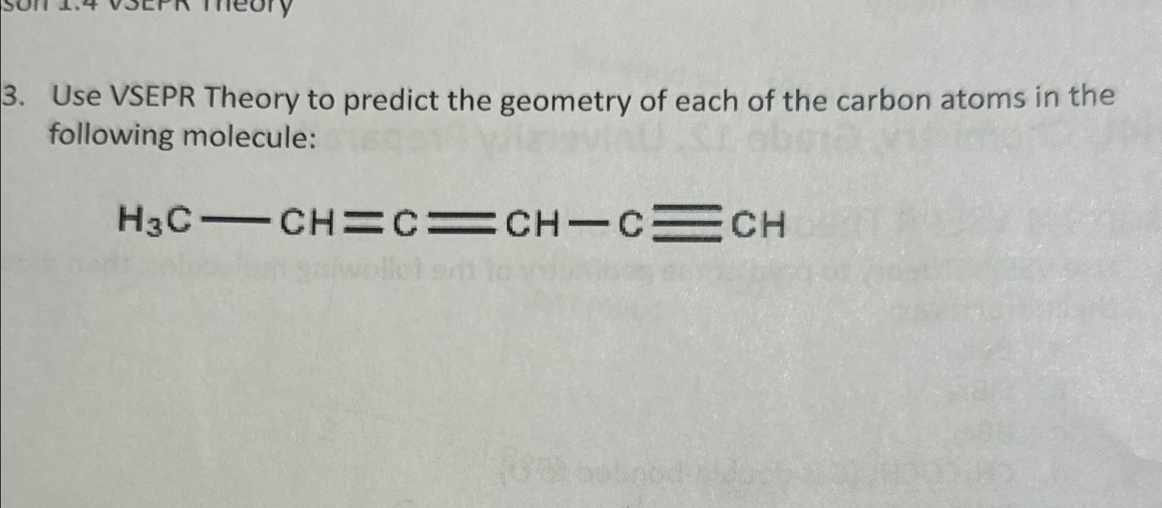 Solved Use VSEPR Theory to predict the geometry of each of | Chegg.com