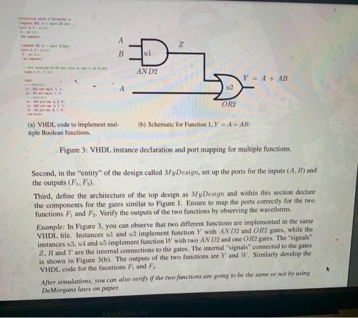 Solved A N B ul AN D2 Y = A + AB u2 OR2 (b) Schematic for | Chegg.com