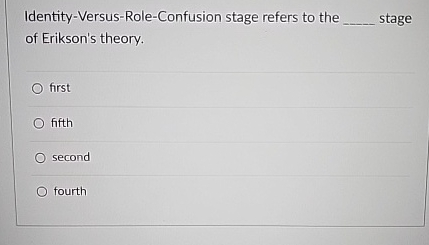 Solved Identity-Versus-Role-Confusion stage refers to the | Chegg.com
