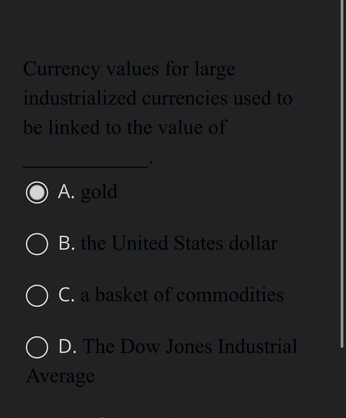 Solved Currency values for largeindustrialized currencies | Chegg.com