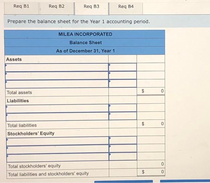 Prepare the balance sheet for the Year 1 | Chegg.com