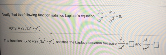 Solved du du Verify that the following function satisfies | Chegg.com