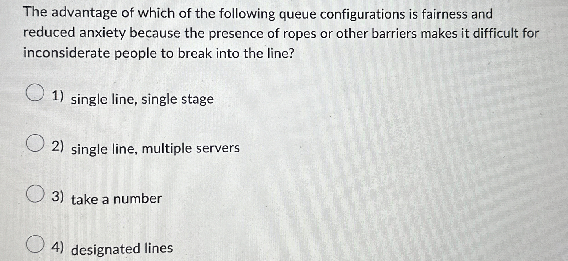 Solved The advantage of which of the following queue | Chegg.com