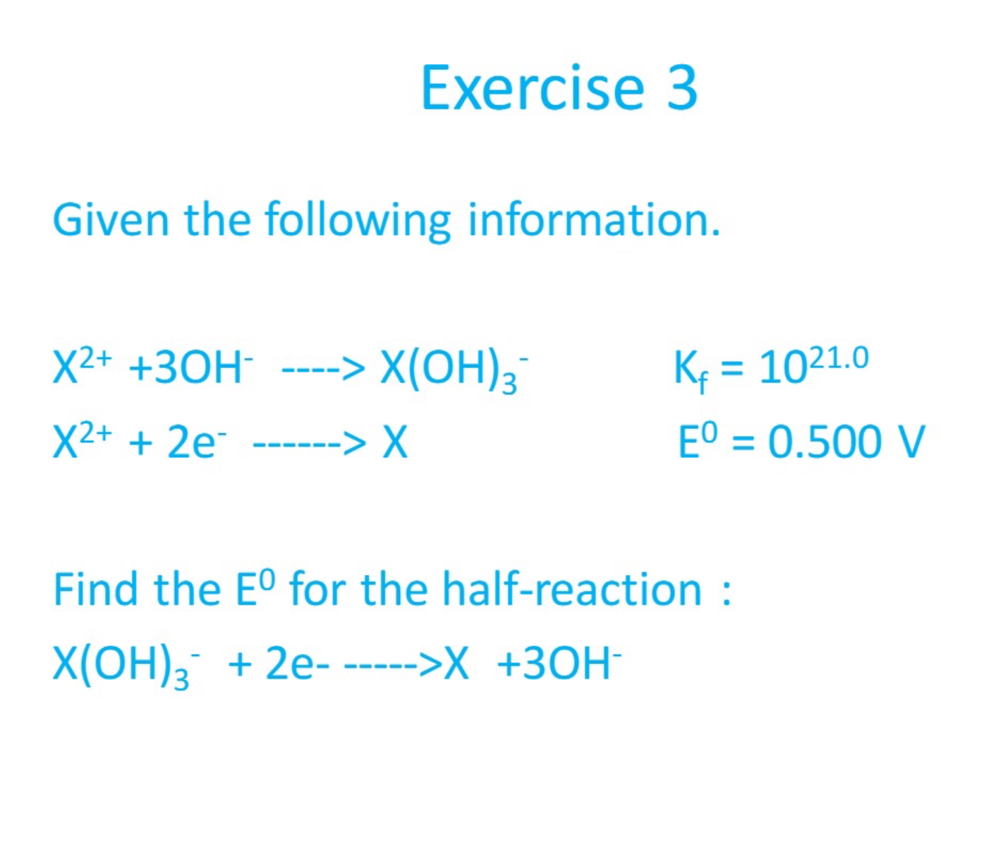 Solved Exercise 3Given the following | Chegg.com
