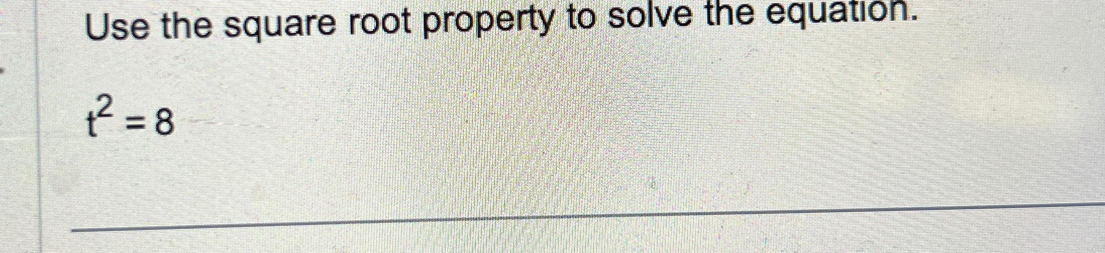 Solved Use the square root property to solve the | Chegg.com