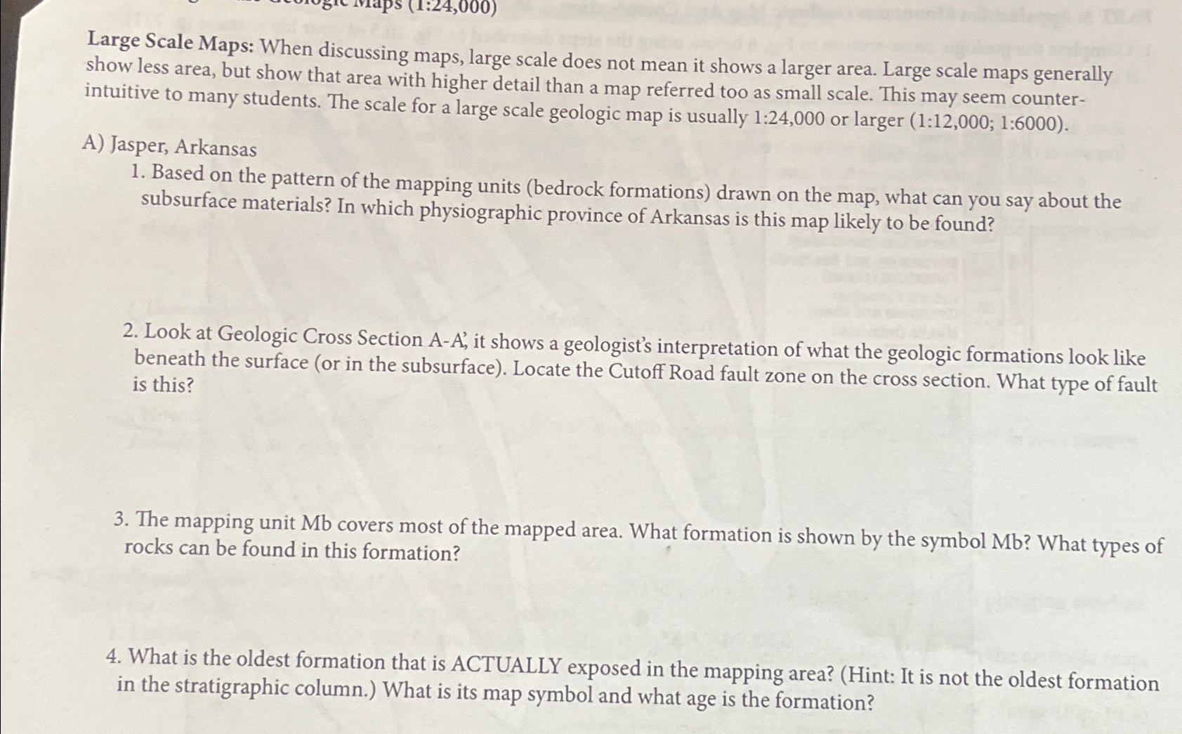 Solved Large Scale Maps: When discussing maps, large scale | Chegg.com
