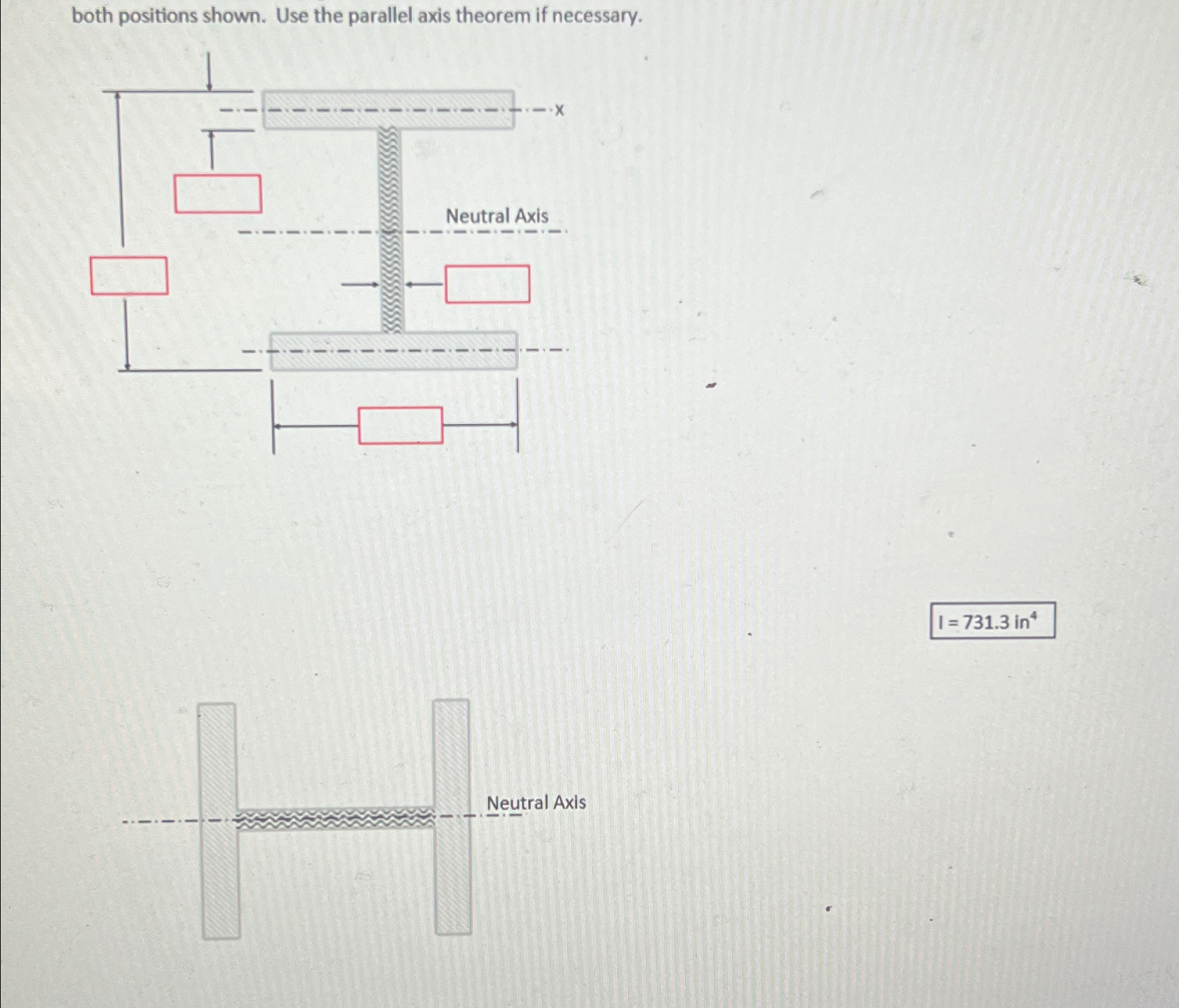 Solved both positions shown. Use the parallel axis theorem | Chegg.com