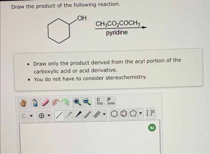 Solved Draw the product of the following reaction. ОН | Chegg.com