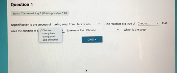 Solved Question 1 Status Tries Remaining 2 Points
