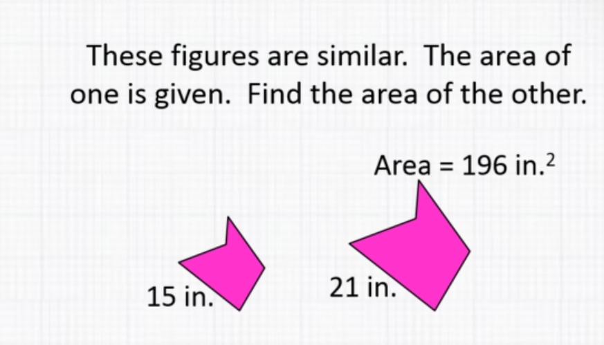 Solved These figures are similar. The area of one is given. | Chegg.com