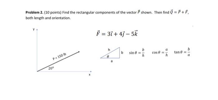 Solved Problem 2. (10 points) Find the rectangular | Chegg.com
