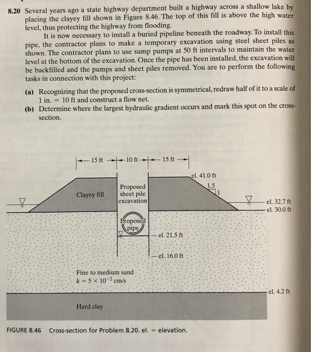 Solved 8.20 Several years ago a state highway department | Chegg.com