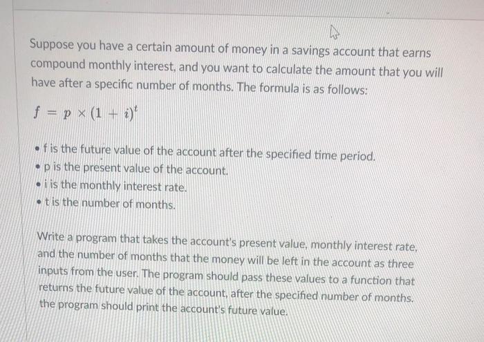 Solved Suppose you have a certain amount of money in a | Chegg.com