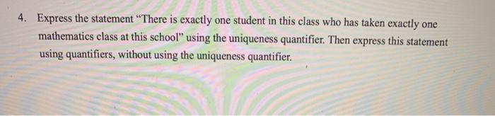 Solved Use existential and universal quantifiers to express | Chegg.com
