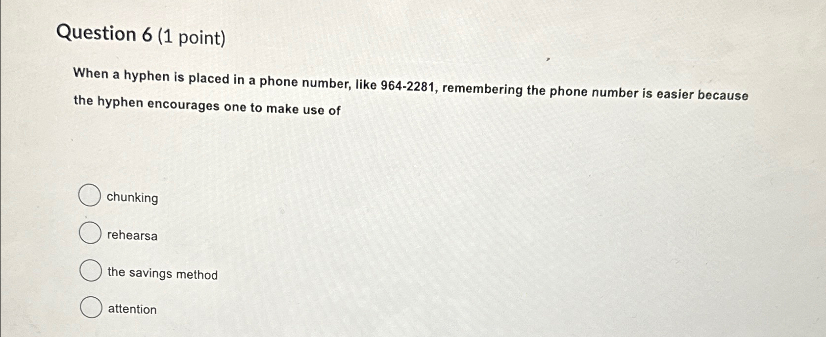 Solved Question 6 (1 ﻿point)When a hyphen is placed in a | Chegg.com