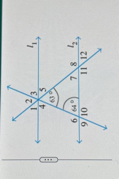 Solved Lines I1 and I2 are parallel lines. Determine the | Chegg.com