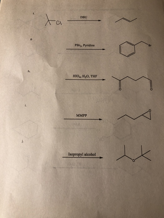Solved DBU PBry, Pyridine 339! HIO4,H,O, THF MMPP Isopropyl | Chegg.com