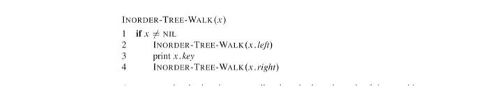 Solved c++ Modify the Inorder-Tree-Walk(x) algorithm given | Chegg.com