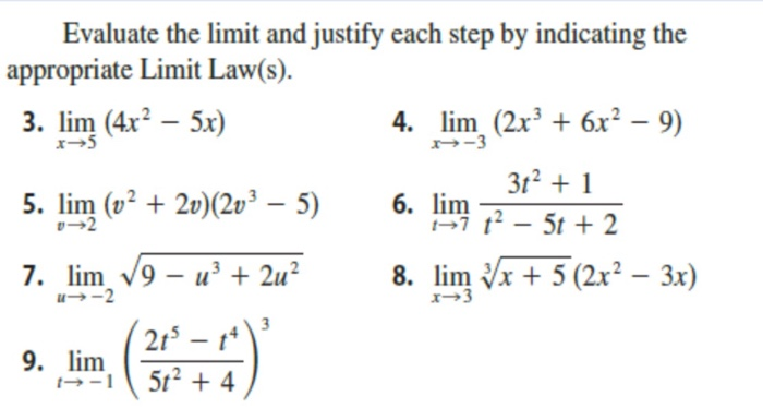 Solved 25 Evaluate the limit and justify each step by | Chegg.com