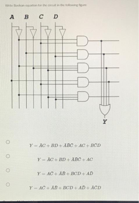 Solved Write Boolean equation for the circuit in the | Chegg.com