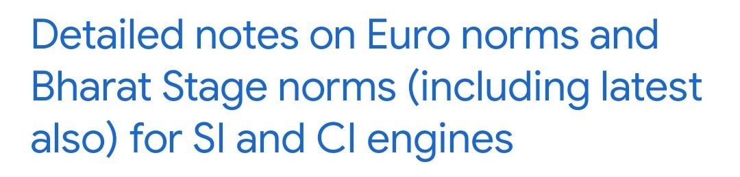 Solved Detailed notes on Euro norms and Bharat Stage norms | Chegg.com