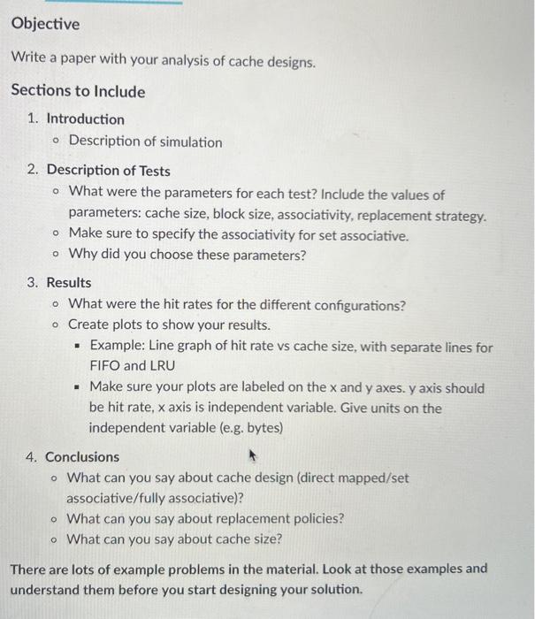 Solved cache simulation in c++. preferably using an | Chegg.com