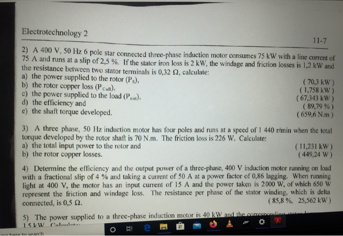 Solved Electrotechnology 2, please all the steps clearly and | Chegg.com