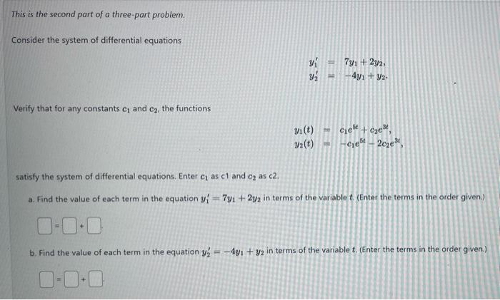 Solved This is the second part of a three-part problem. | Chegg.com