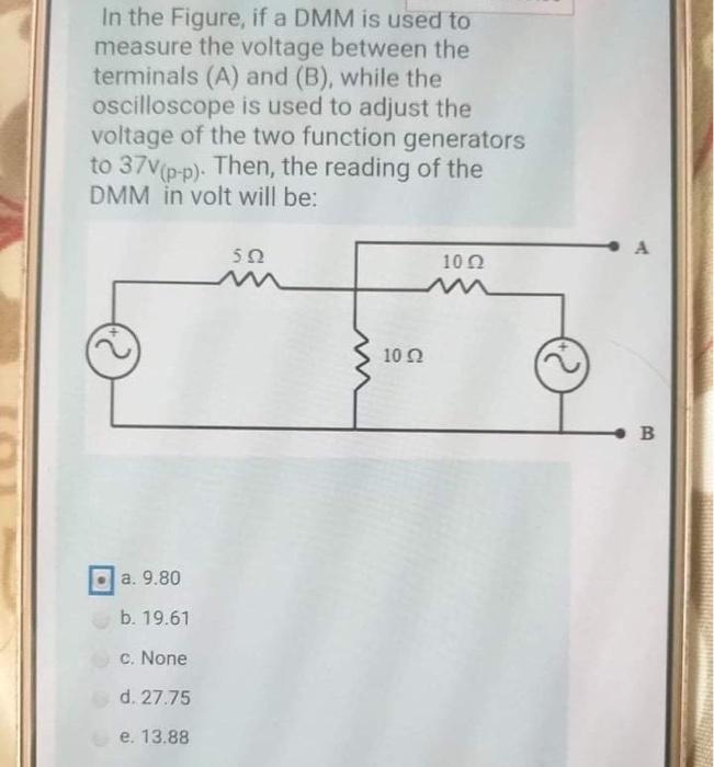 Solved If A =sin (wt) and B = sin (wt - 20%) then: a. A and | Chegg.com