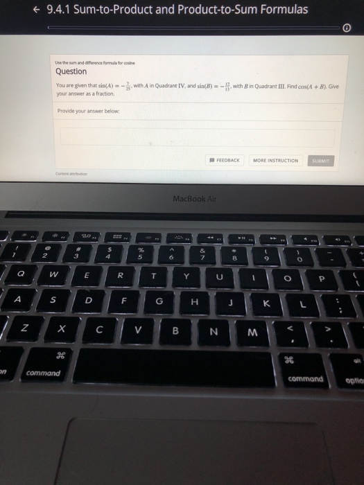 Solved + 9.4.1 Sum-to-Product and Product-to-Sum Formulas | Chegg.com