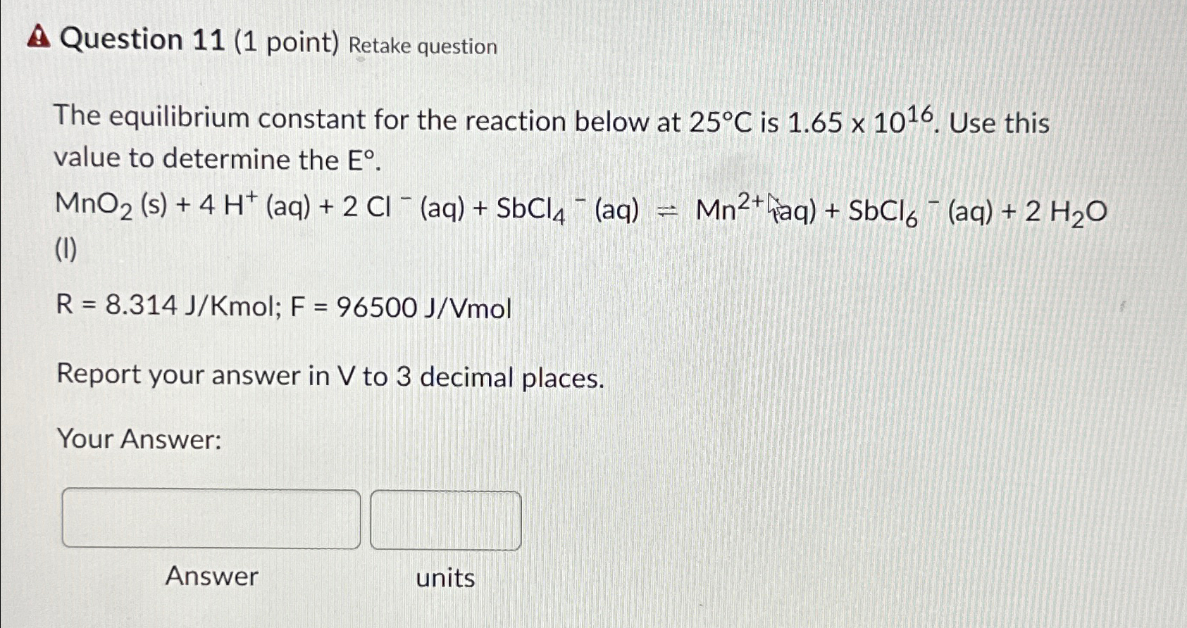 Solved Question 11 (1 ﻿point) ﻿Retake questionThe | Chegg.com