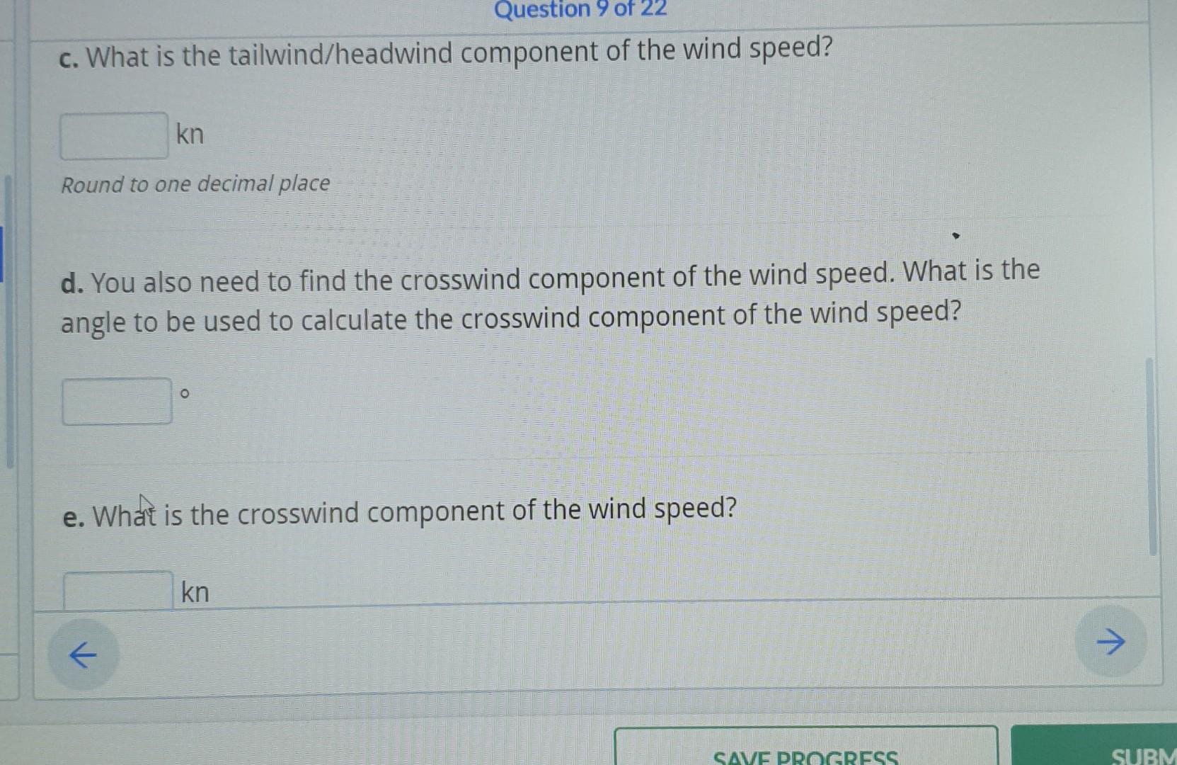 Solved Question 9 of 22 Your plane is on a heading of 80∘ | Chegg.com