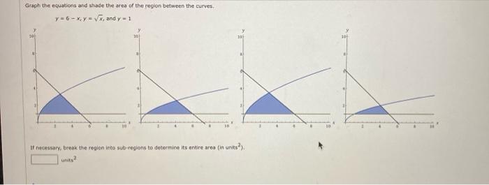 Solved Graph the equations and shade the area of the region | Chegg.com