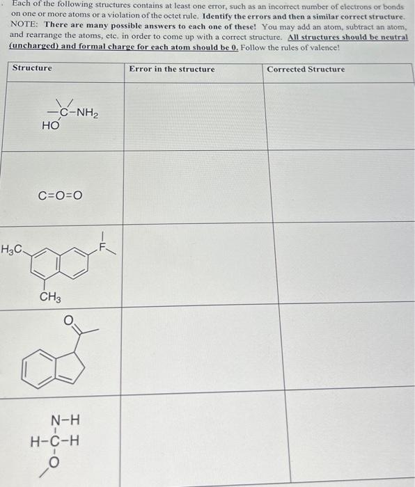 Solved Each of the following structures contains at least | Chegg.com