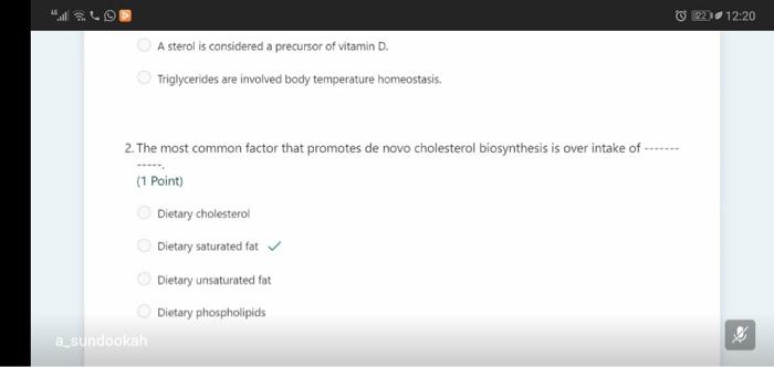 Solved 229 12:20 Asterol is considered a precursor of | Chegg.com