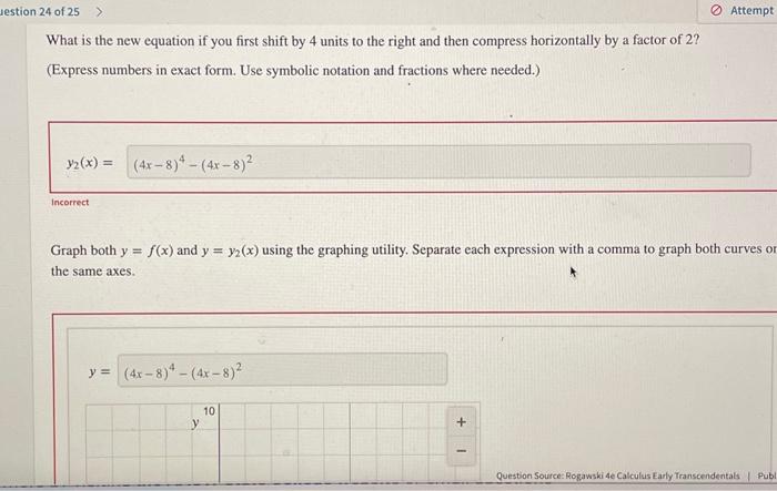 Solved Suppose that the graph of f(x)=x4−x2 is compressed | Chegg.com