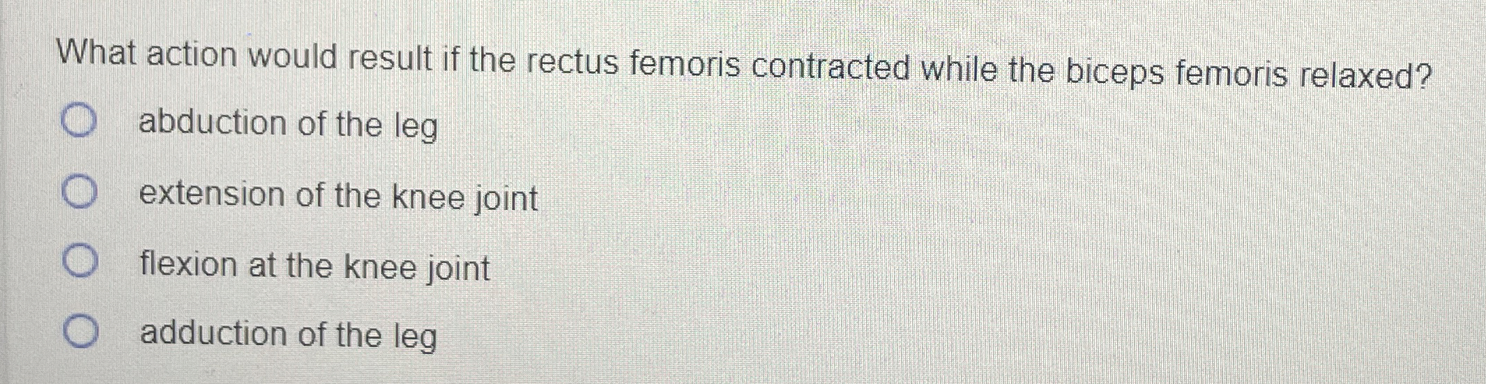 Solved What action would result if the rectus femoris | Chegg.com
