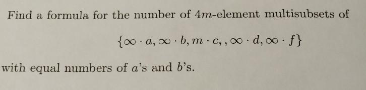 Solved Find a formula for the number of 4m-element | Chegg.com