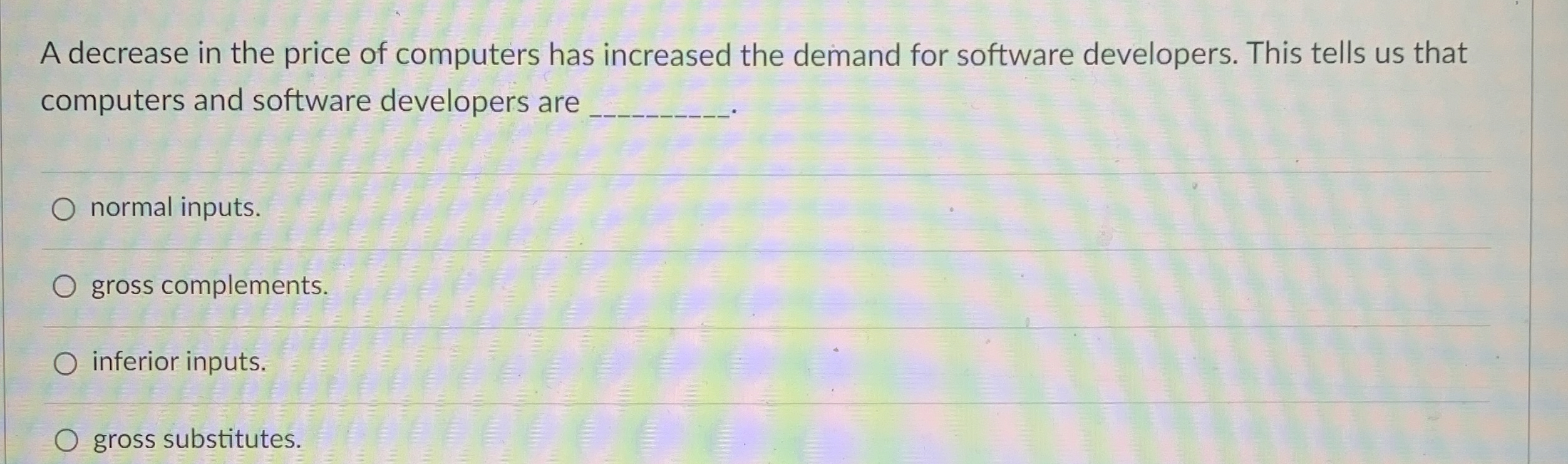 Solved A decrease in the price of computers has increased | Chegg.com
