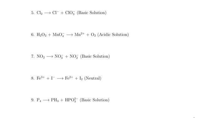 Solved Balance each of the following oxidation reduction | Chegg.com