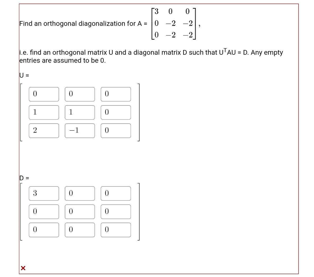 Solved please help, ive beenn tryingFind an orthogonal | Chegg.com