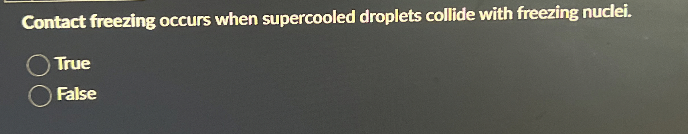 Solved Contact freezing occurs when supercooled droplets | Chegg.com