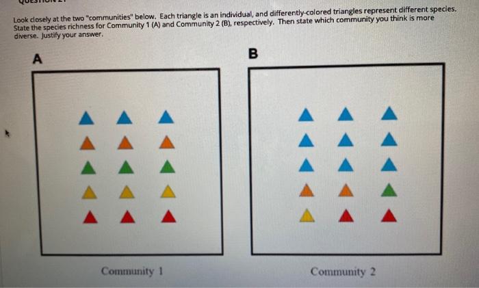 Solved Look closely at the two "communities" below. Each | Chegg.com