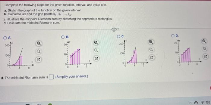Solved Complete the following steps for the given function, | Chegg.com