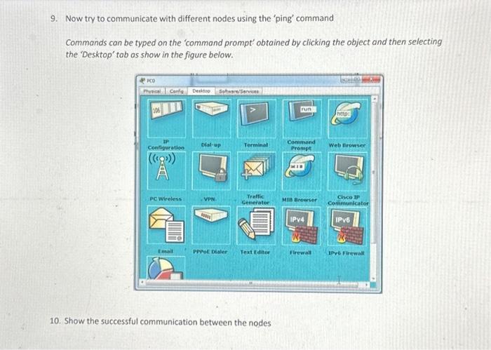 Solved 1. Open the packet tracer software interface and get | Chegg.com