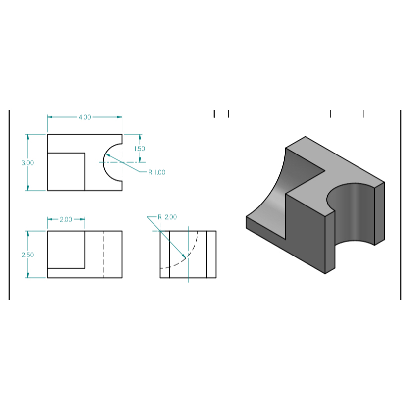 Solved Create the part in solid edge | Chegg.com