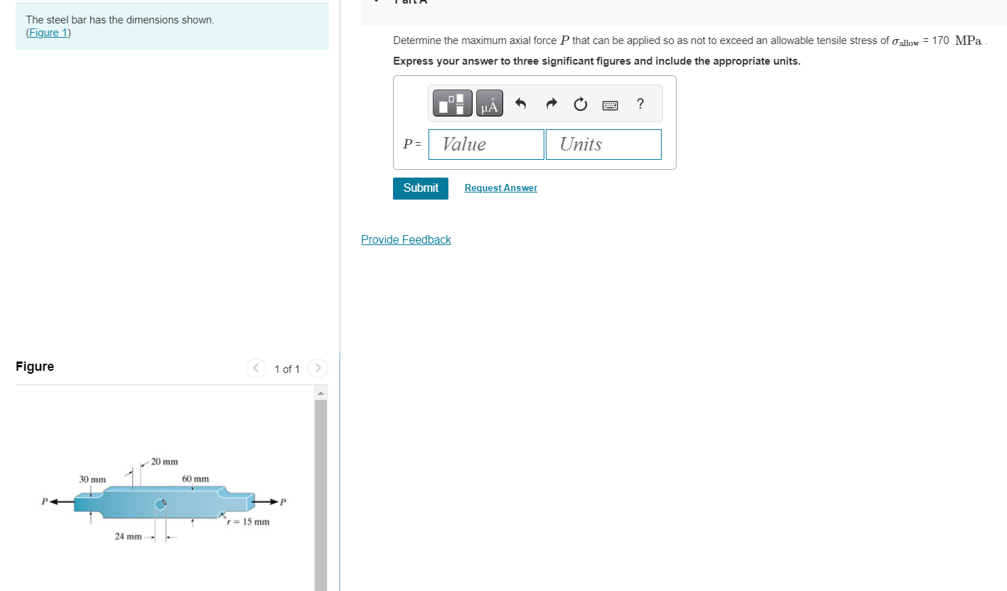 Solved The steel bar has the dimensions shown.(Figure | Chegg.com