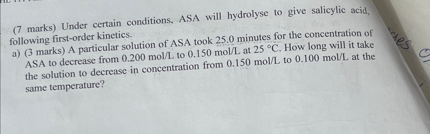 Solved (7 ﻿marks) ﻿Under certain conditions, ASA will | Chegg.com